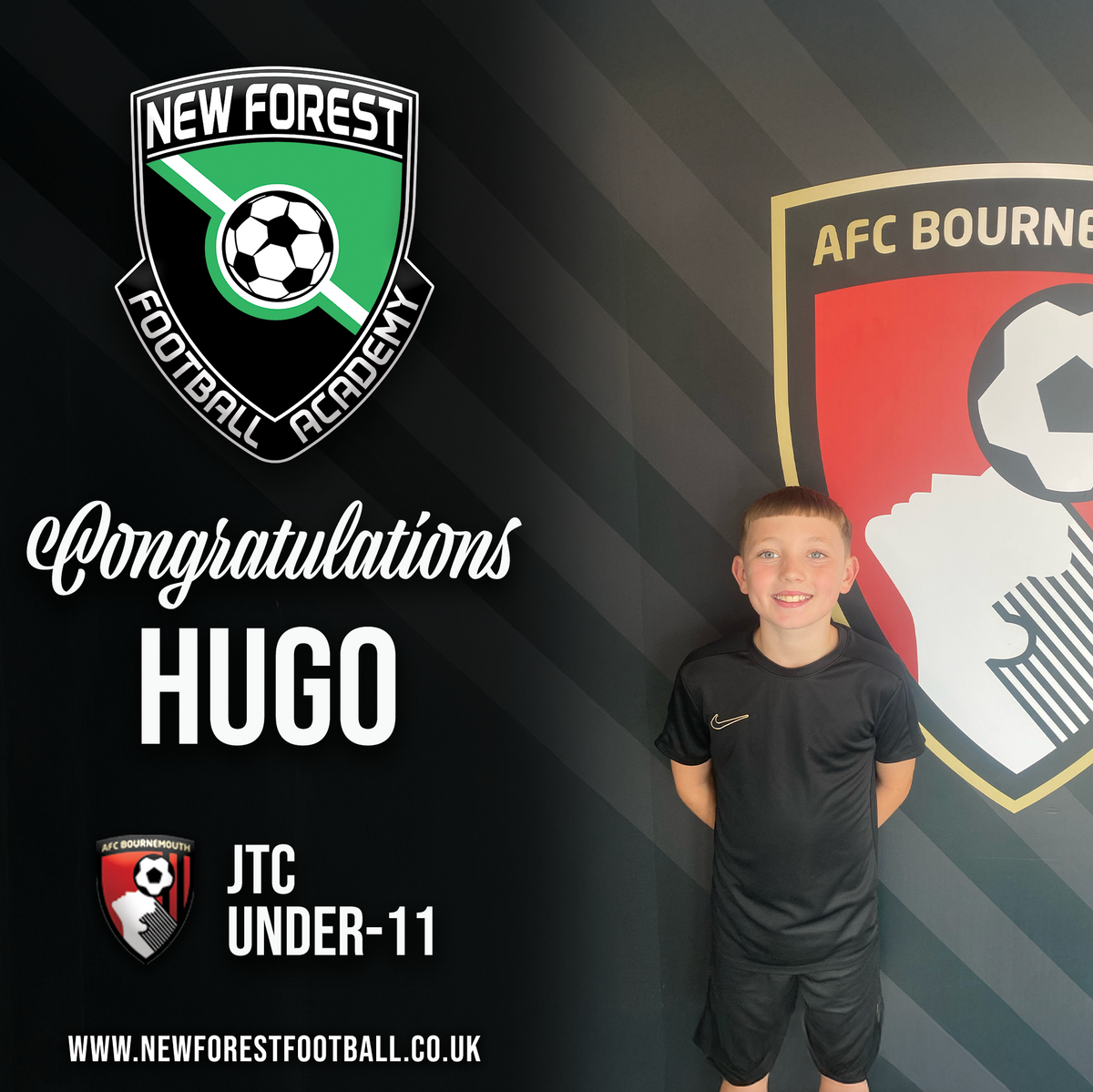Hugo Kick's On With The Cherries 🍒⚽️ – New Forest Football Academy